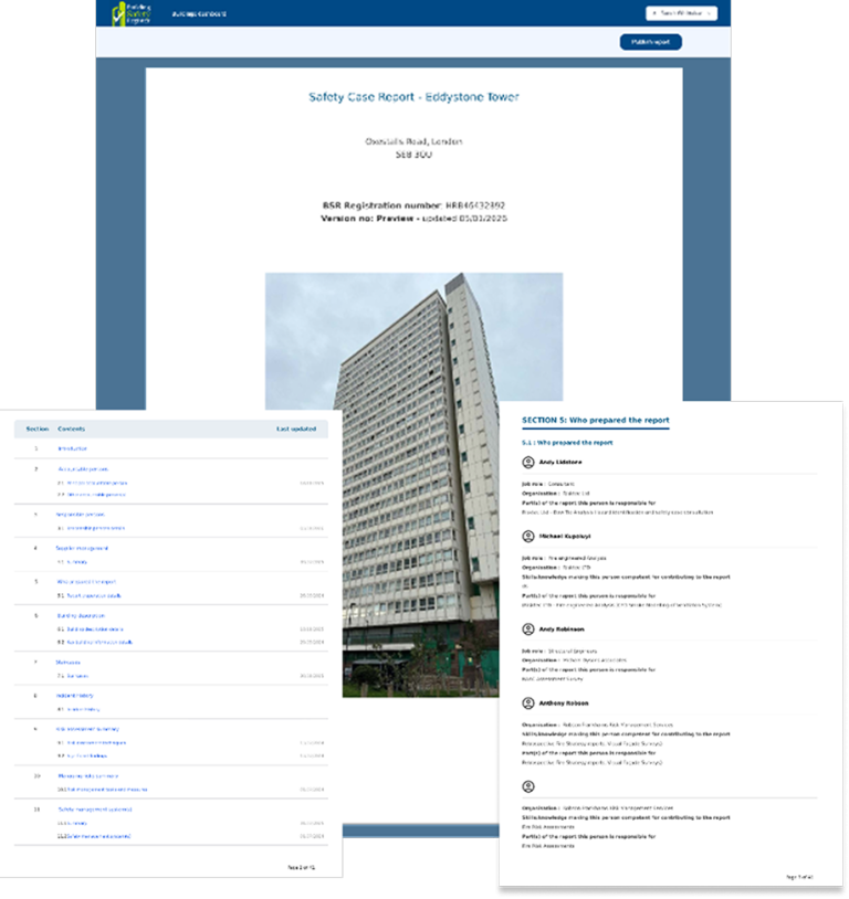 Preparing a Safety Case Report for the Building Safety Regulator